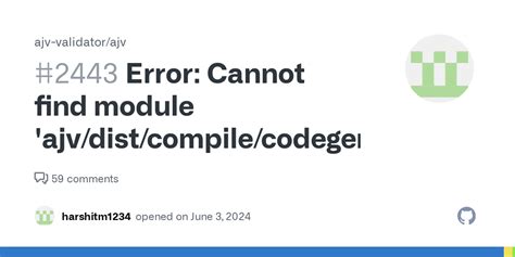 Error Cannot Find Module Ajvdistcompilecodegen · Issue 2443