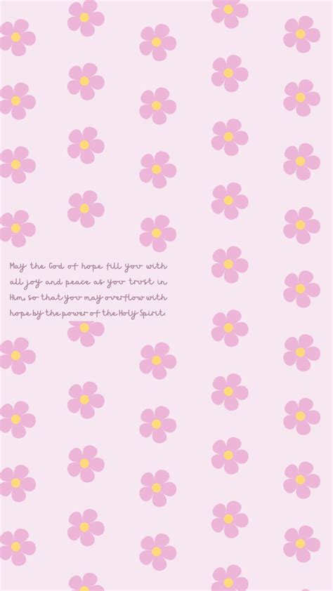 Pink Floral Bible Verse Wallpaper Romans 1513 Sfondi
