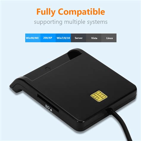 VKTECH Kartenleser Tragbare USB 2 0 Smart Card Rea Vicedeal