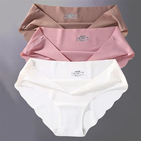 Buy Finetoo 3pcs Set M Xl Seamless Ice Silk Women Panties Sexy Panties