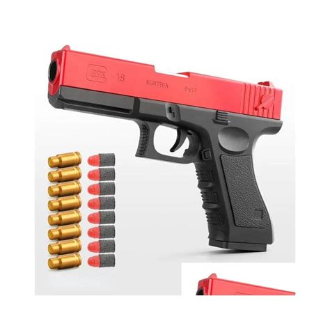 Gun Toys Pistol Manual Eva Soft Foam Dart Shell Expling Toy اطلاق النار