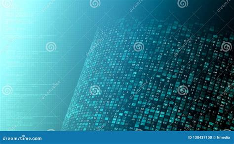 Internet Digital Data Flow And Processing Concept Stock Illustration