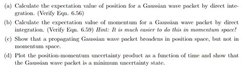 Solved A Calculate The Expectation Value Of Position For A