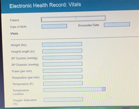 Solved Electronic Health Record Vitalspatientdate Of