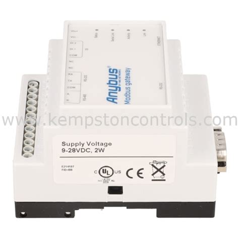 Anybus AB B ANYBUS GATEWAYS MODBUS TCP SLAVE VAC DC W BITS S DIN RAIL MOUNT