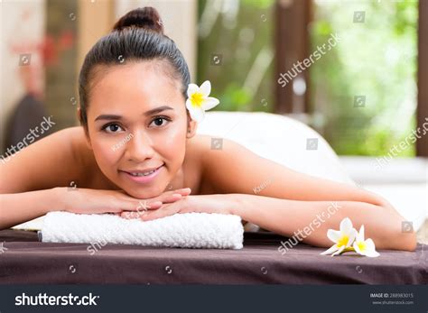 Indonesian Asian Woman In Wellness Beauty Day Spa Having Aroma Therapy