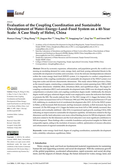 Pdf Evaluation Of The Coupling Coordination And Sustainable