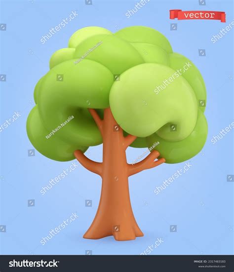 Cartoon 3d Tree Over 49512 Royalty Free Licensable Stock