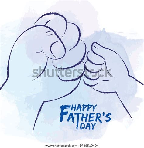 Father Son Fist Bump Line Art Stock Vector Royalty Free 1986510404
