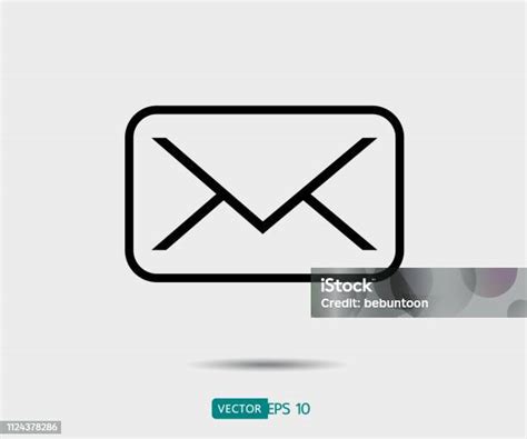 봉투 메일 아이콘 평면 디자인 스타일입니다 직접 메시지 Sms 벡터 일러스트 레이 션 Brand Name Online