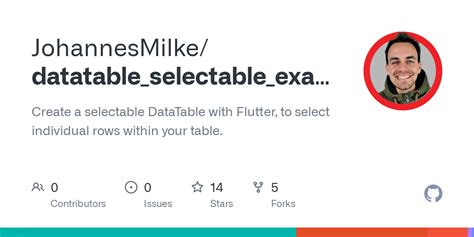 github johannesmilke datatable selectable example create a