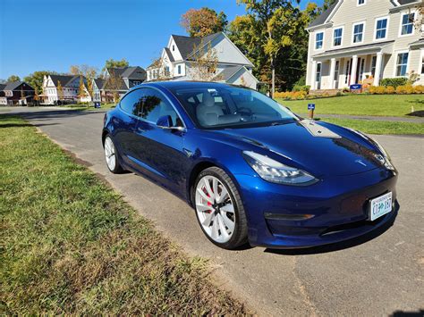Fs 2018 Tesla Model 3 Performance With Fsd Beta Deep Blue Exterior W
