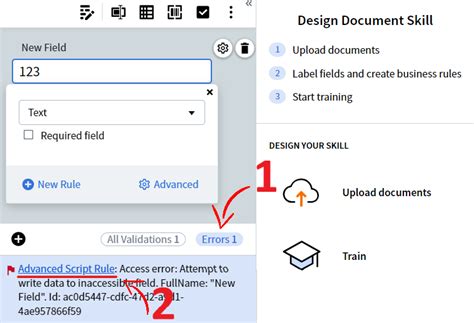 the advanced script rule is not visible in the field options and an