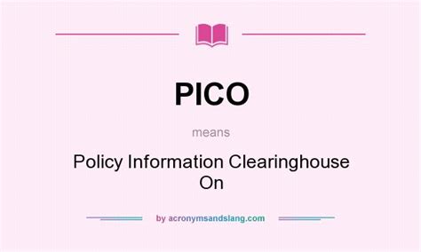 Pico Policy Information Clearinghouse On In Undefined By