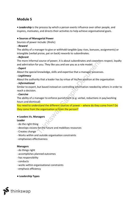 Fundamentals Of Management Mgmt1000 Exam Notes Mktg1000 Discovering