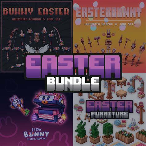 Easterbunny Mega Furniture Weapon Server Store Icon Bundle MCModels
