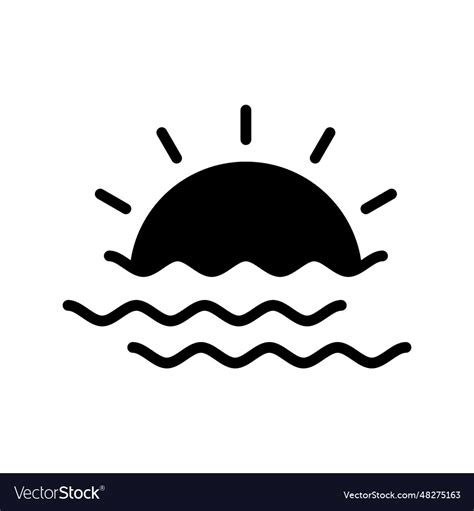 Sunset Icon Royalty Free Vector Image Vectorstock