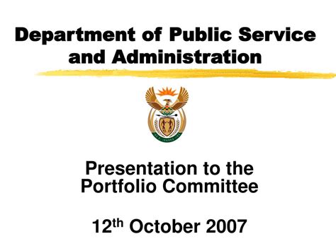 Ppt Department Of Public Service And Administration Powerpoint Presentation Id6641104