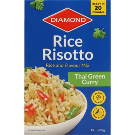 Diamond Rice Risotto Thai Green Curry 200g Kiwi Corner Dairy