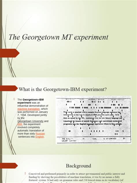 The Georgetown Mt Experiment Download Free Pdf Linguistics Applied Linguistics