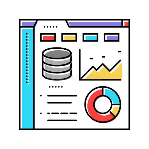 Database Dashboard Icon Color Illustration Stock Illustration Illustration Of Hardware