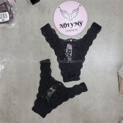 Quần Lót Victoria Secret Nửa Mông Lưng Cao Ren Màu đen 417745qb4 Nội Y Mỹ