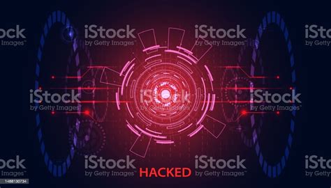 Abstract Risk Warning Symbol Danger Concept Background Circle Circuit Background Computer