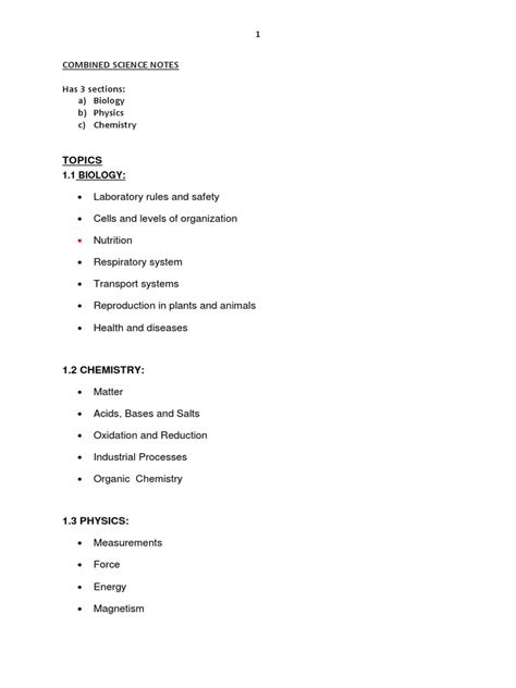 Combined Science Notes Pdf Flowers Heart