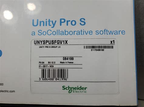 Schneider Electric Unyspusfgv1x Unity Pro S Liscence 3d 12 Palmetto