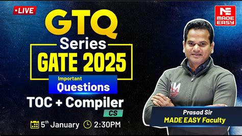 Gtq Series Gate 2025 Toc Compiler Cs Made Easy Youtube