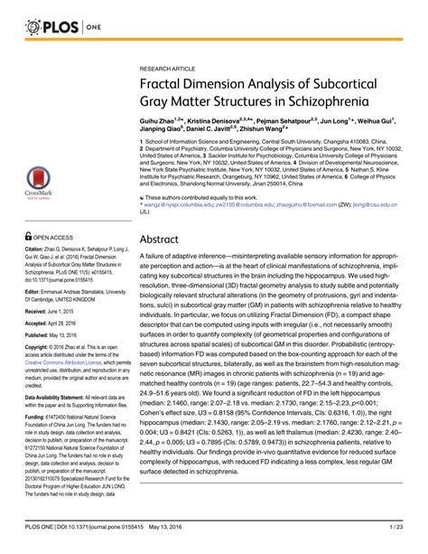 Pdf Fractal Dimension Analysis Of Subcortical Gray Matter Structures