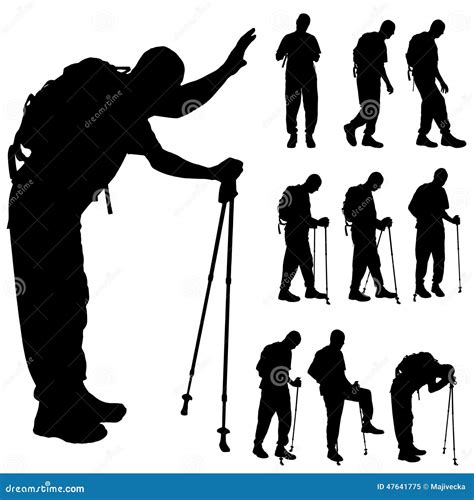 Silueta Del Vector De La Gente Ilustración del Vector Ilustración de deporte activo