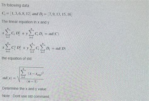 Solved Th Following Data Ci 136812 And