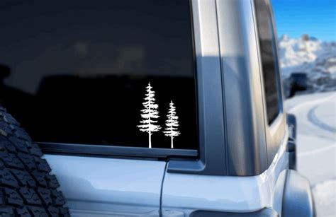 Tree Car Decal Vinyl Trees Sticker For Tumbler Laptop Bumper Sticker Off Road Decal For Men