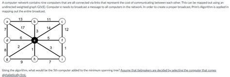 Solved A Computer Network Contains Nine Computers That Are
