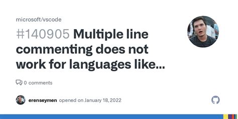 Multiple Line Commenting Does Not Work For Languages Like Xmlhtml