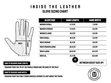 Sizing Chart Inside The Leather Itl Golf