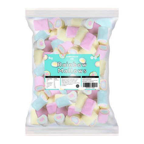 Candycrave Mallows Rainbow Bag 1kg Sosweet