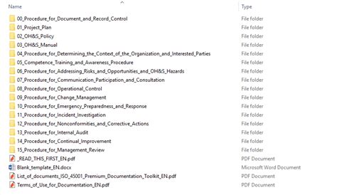 Iso 45001 Premium Documentation Toolkit