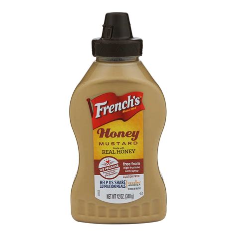 Frenchs Honey Mustard Made With Real Honey Sauce Squeeze Bottle 12
