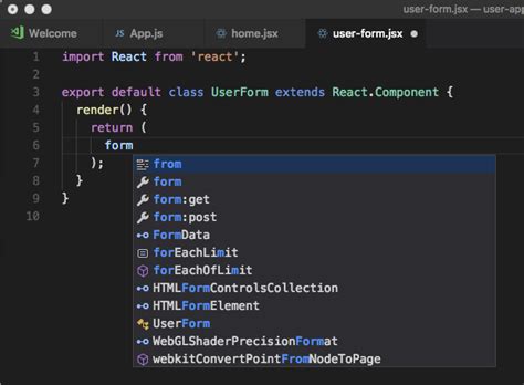 Emmet Suggestion Not Appearing At The Top Of The List In Jsx Files