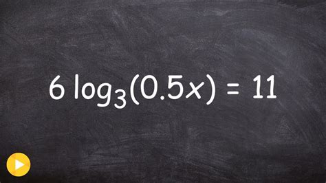 Solving An Logarithmic Equation Youtube