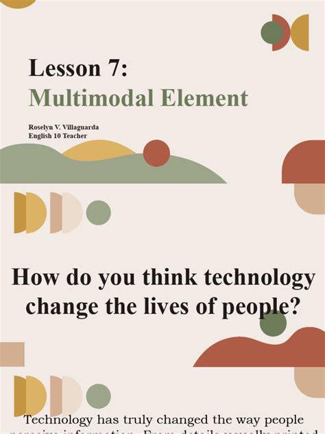 Eng 10 Q2 Lesson 7 Multimodal Text Pdf Communication Human
