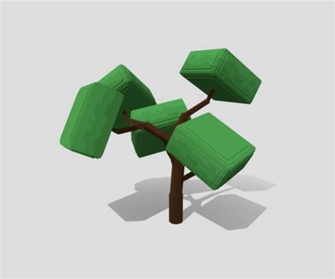 Artstation Voxel Tree 31 Model 3d Lowpoly Game Asset Game Assets
