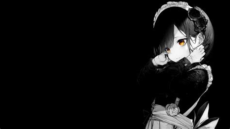 Hintergrundbilder Anime Mädchen Selektive Färbung schwarzer