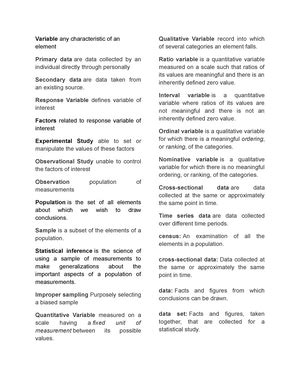 Module 1 Introduction To Statistics MODULE 1 Introduction To
