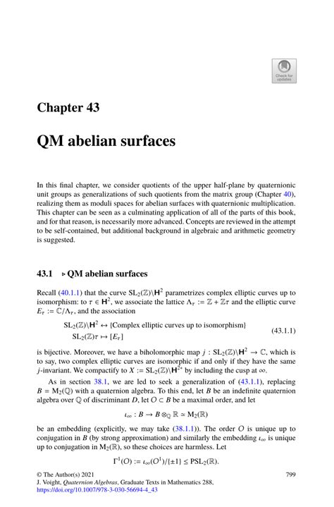 Pdf Qm Abelian Surfaces
