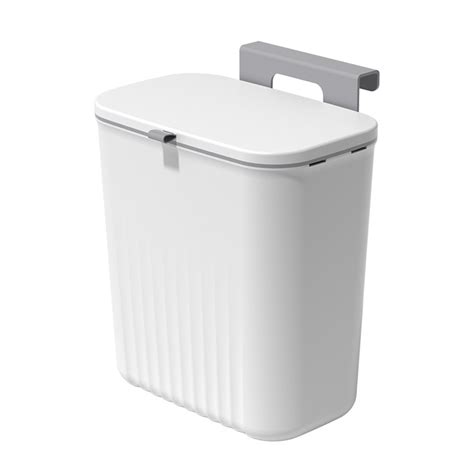 Egmy Hanging Trash Can With Lid Kitchen Cabinet Door Hanging Trash Can