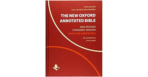 The New Oxford Annotated Nrsv Bible With Apocrypha 5th Edition Anglais