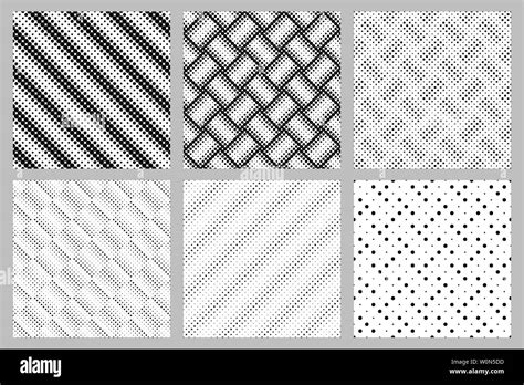 Seamless Circle Pattern Background Set Abstract Vector Illustrations From Circles Stock Vector